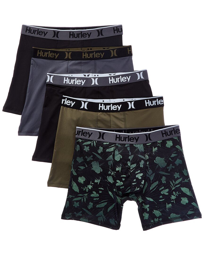 Hurley 5pk Regrind Boxer Brief In Green | ModeSens
