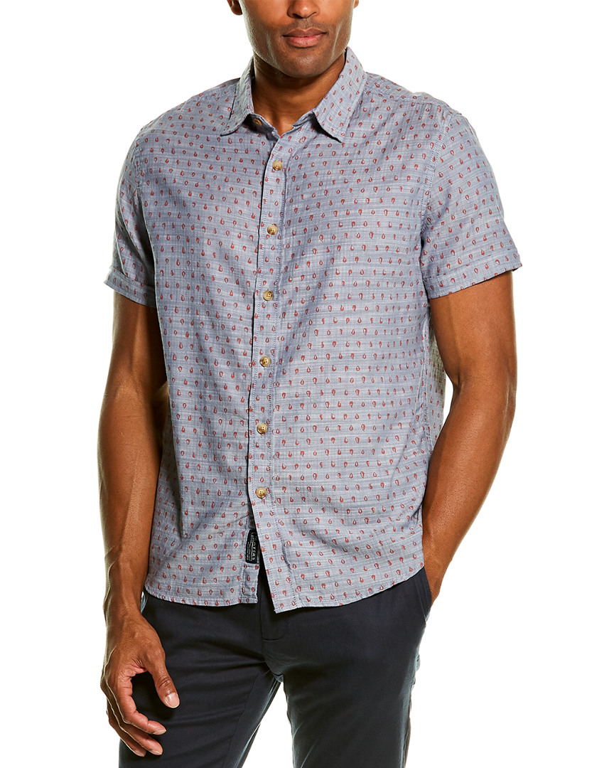 Grayers Falling Pear Woven Shirt Men's Blue L | eBay