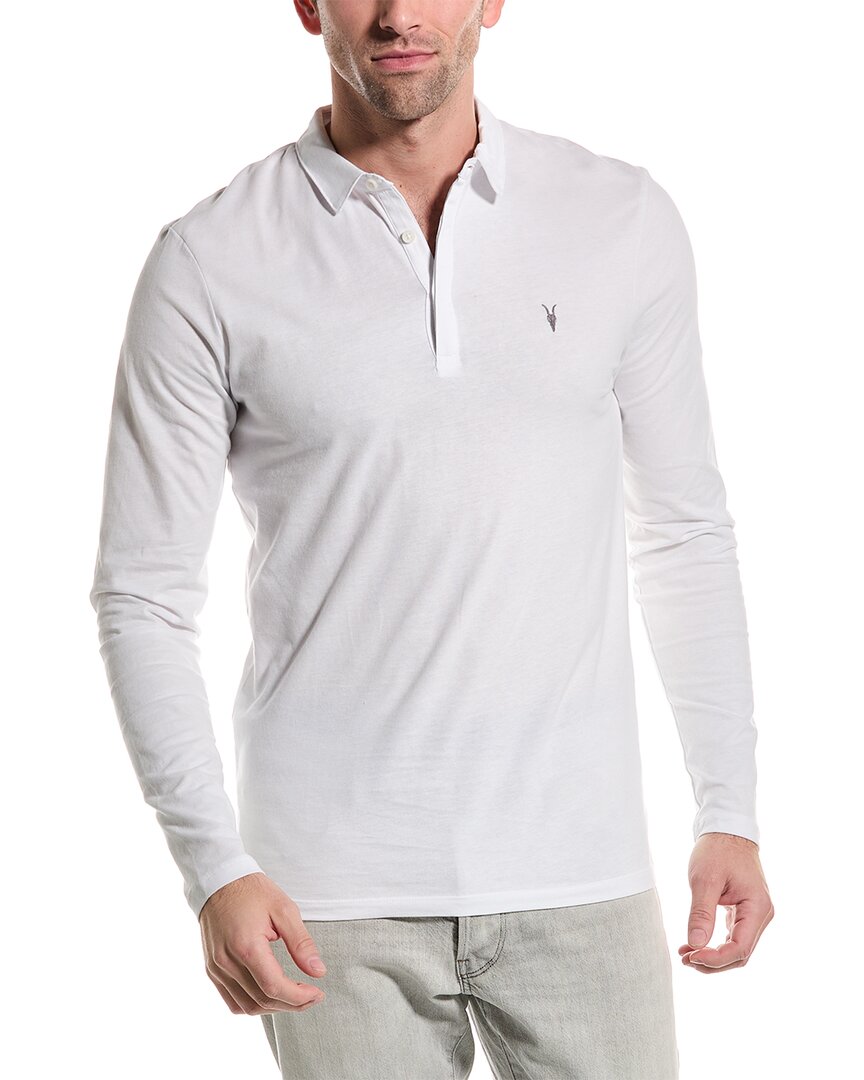 Allsaints Brace Polo Shirt In White | ModeSens