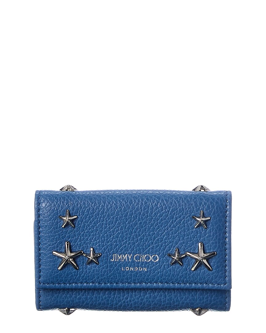 Jimmy Choo Neptune Leather Key Case In Blue | ModeSens