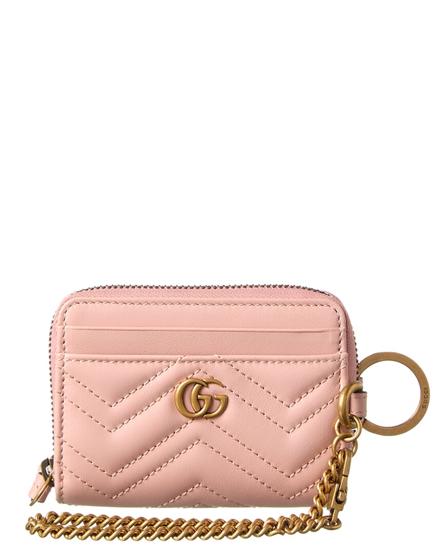 Gucci Gg Marmont Card Case In Pink | ModeSens