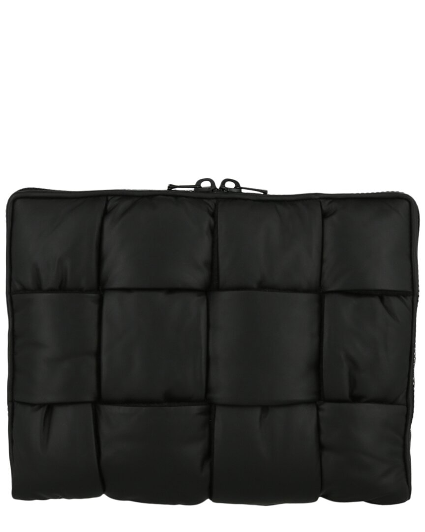 Bottega Veneta Intrecciato Leather & Nylon Laptop Case In Black | ModeSens