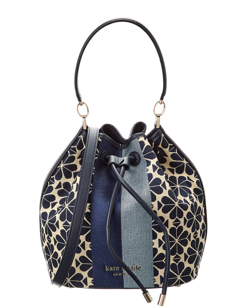 Kate Spade New York Spade Flower Jacquard Stripe Medium Bucket Bag In ...
