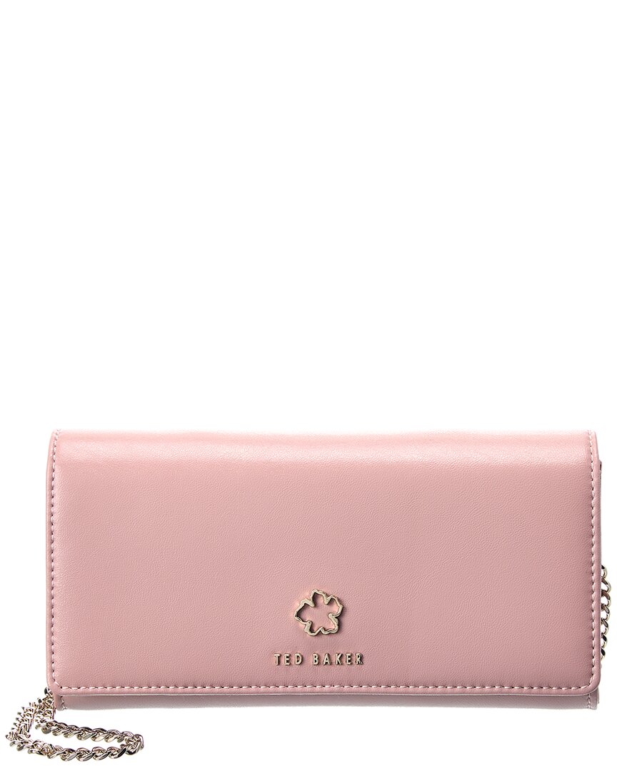 Ted Baker Jorjett Flower Eyelet Leather Purse On A Chain In Pink | ModeSens