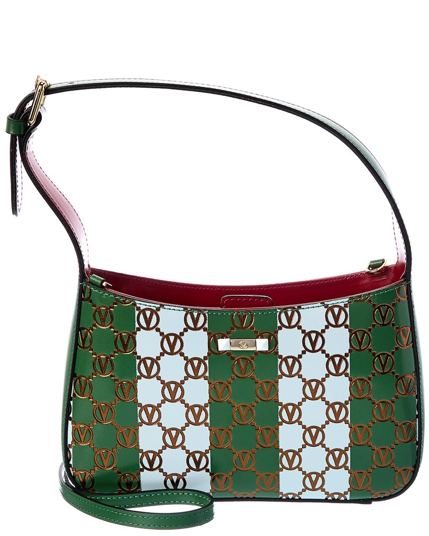 Valentino By Mario Valentino Kai Monogram Stripes Leather Crossbody In ...