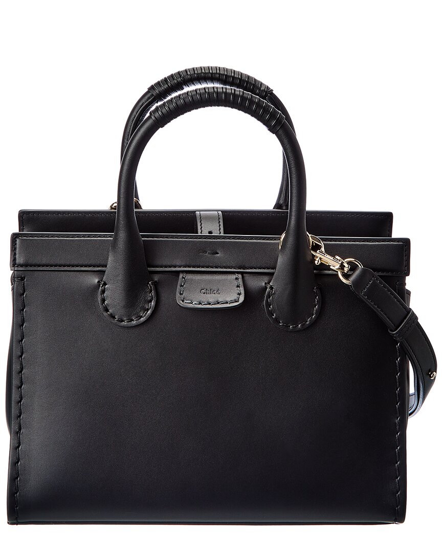 Chloé Edith Medium Leather Tote In Black | ModeSens