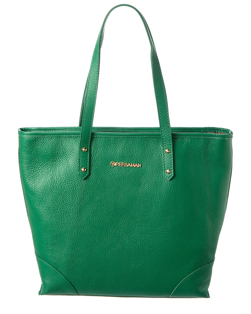 Persaman New York Desiree Leather Tote In Green | ModeSens