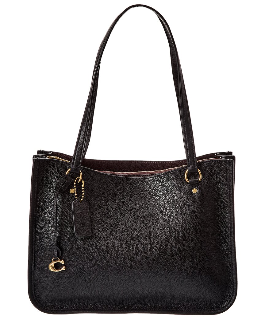 Coach Tyler Leather Carryall Tote In Black | ModeSens
