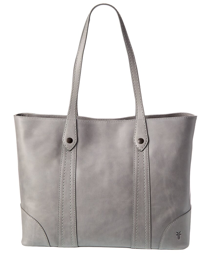 Frye Melissa Leather Shopper Tote In Grey | ModeSens