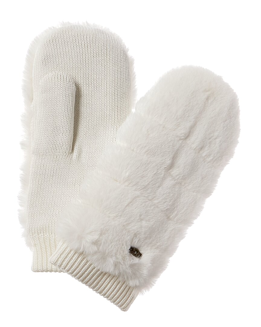 Ugg Wool-blend Mittens In White | ModeSens