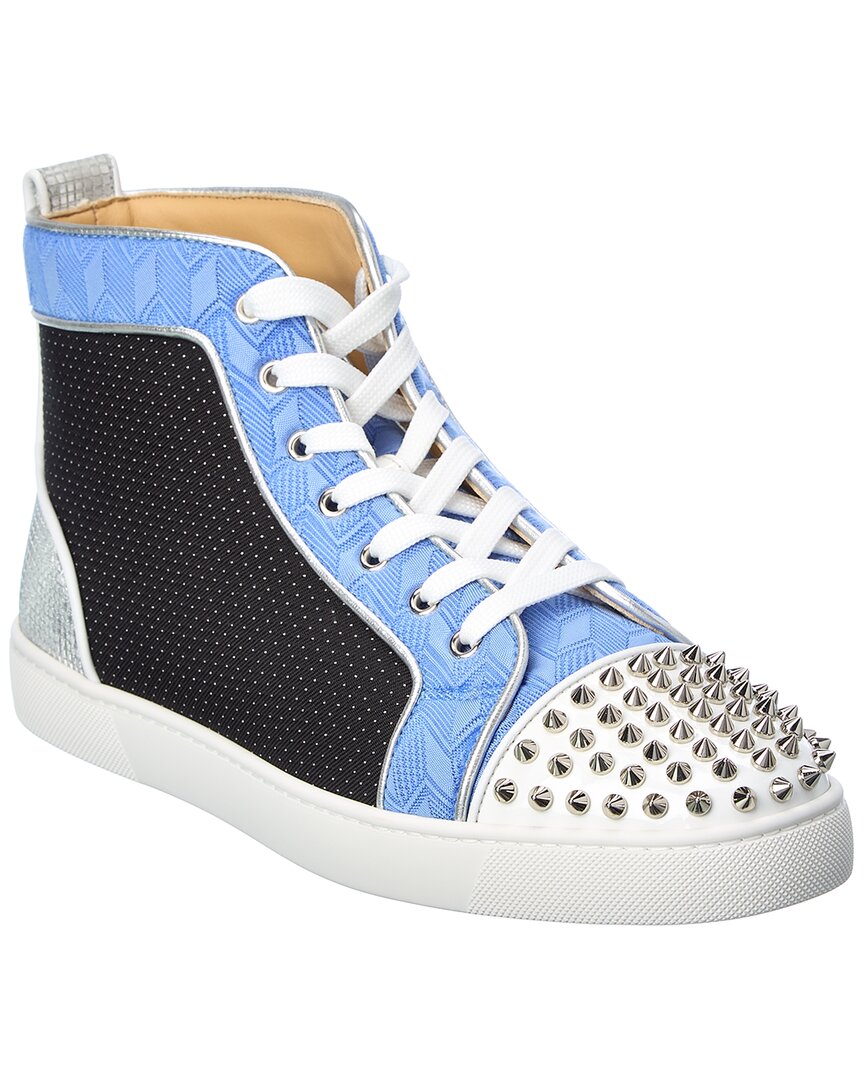 Christian Louboutin Lou Spikes Orlato Canvas & Leather Sneaker In Black ...