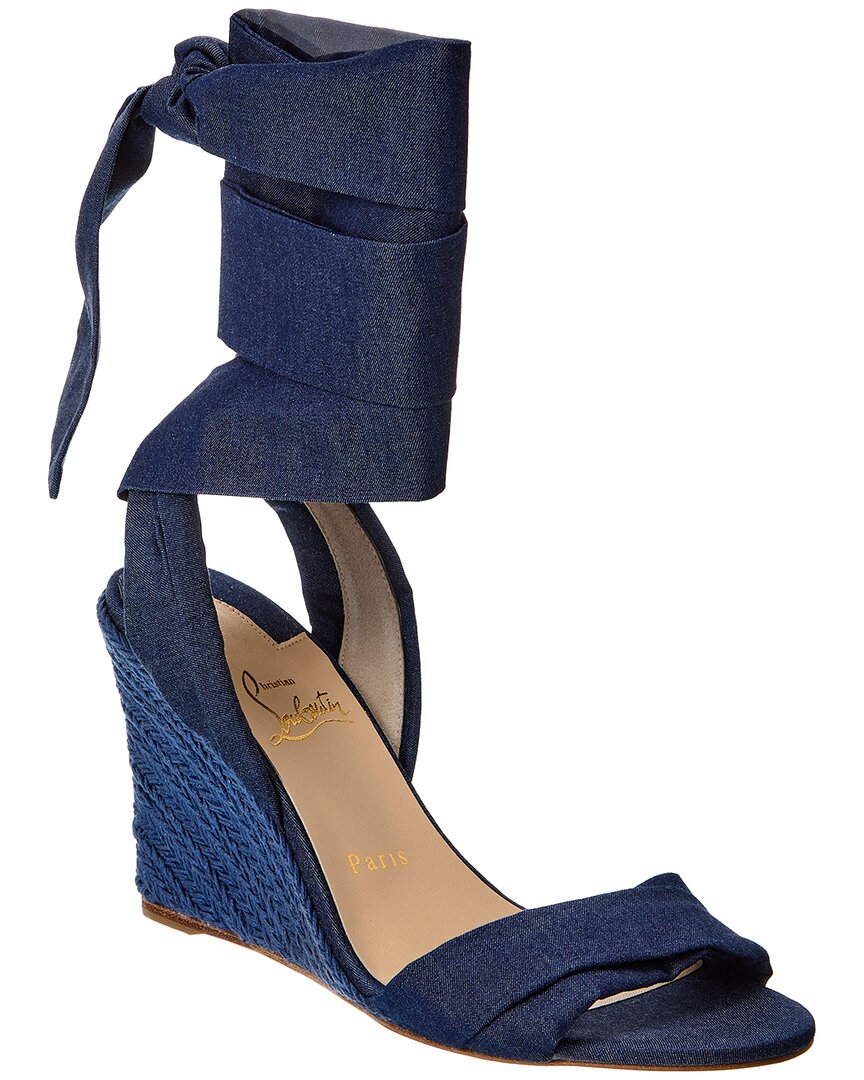 Christian Louboutin Melides Du Desert Red Sole Wedge Espadrilles In ...