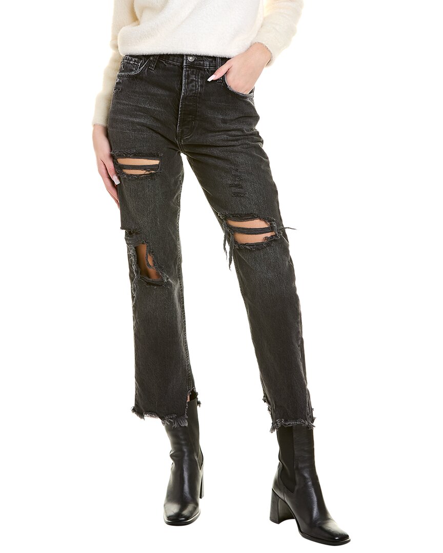 Free People Obsidian Tapered Baggy Boyfriend Jean In Black | ModeSens