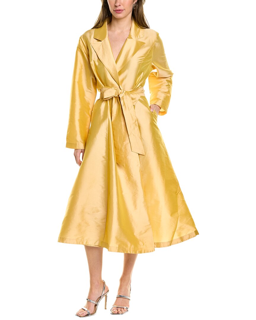 Frances Valentine Lucille Wrap Dress In Gold | ModeSens