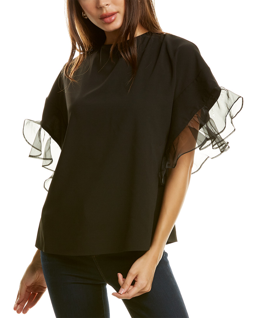Crosby By Mollie Burch Maeve Top Women's Black M | eBay