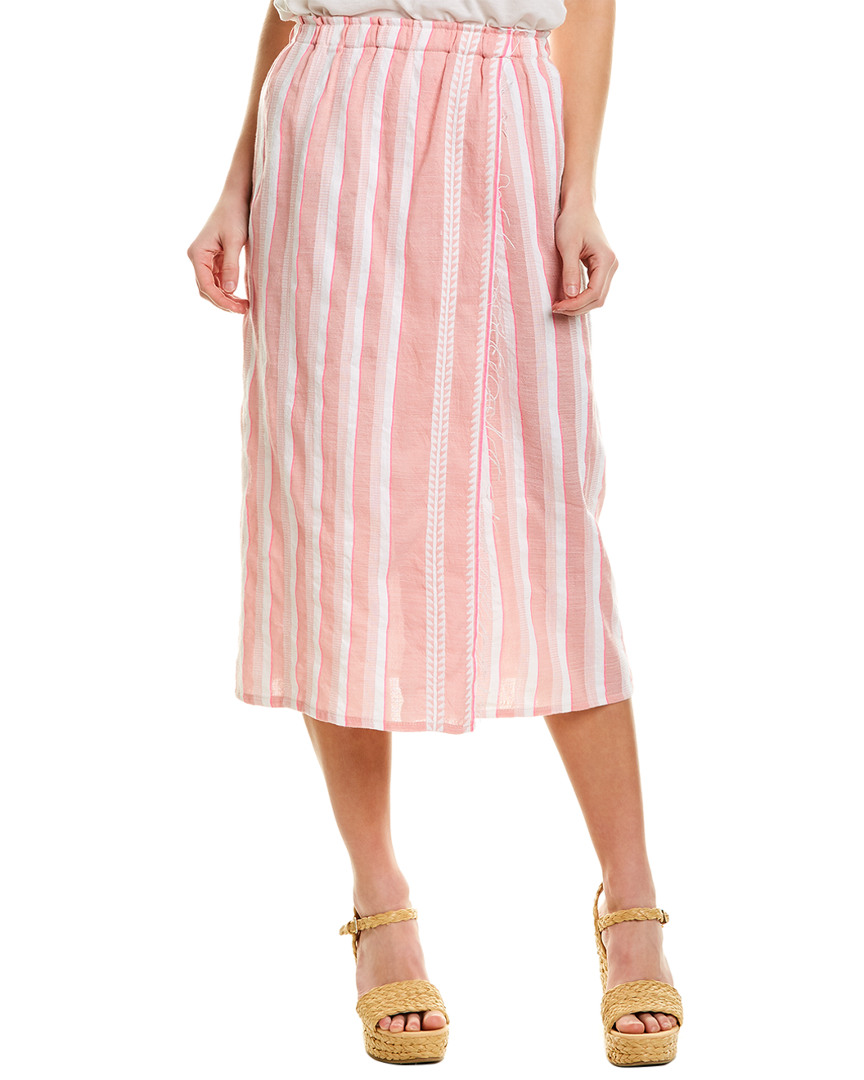 Lemlem Midi Wrap Skirt Women's Pink S | eBay
