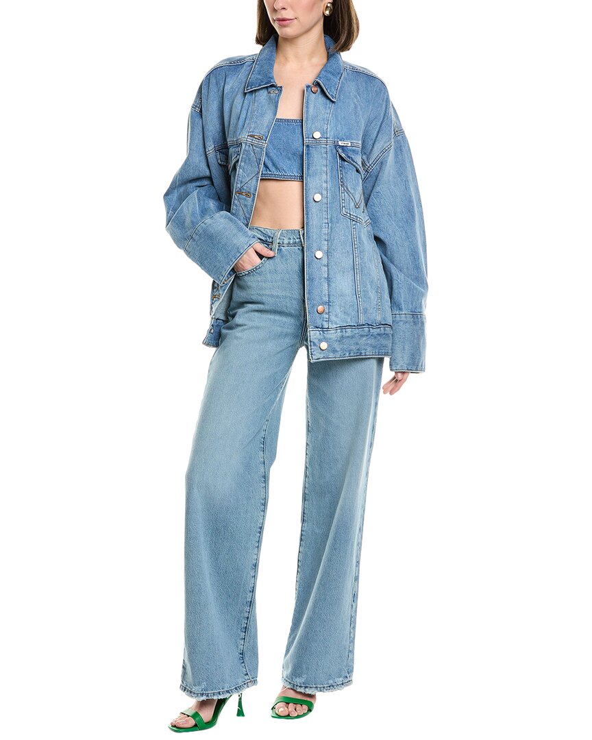 Staud X Wrangler The Biggest Jean Jacket In Blue | ModeSens