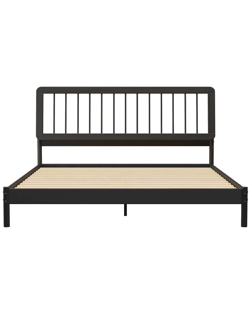 Walker Edison Mid-century Modern Solid Wood Spindle Bed In Black | ModeSens Walker Edison Mid-century Modern Solid Wood Spindle Bed In Black | ModeSens