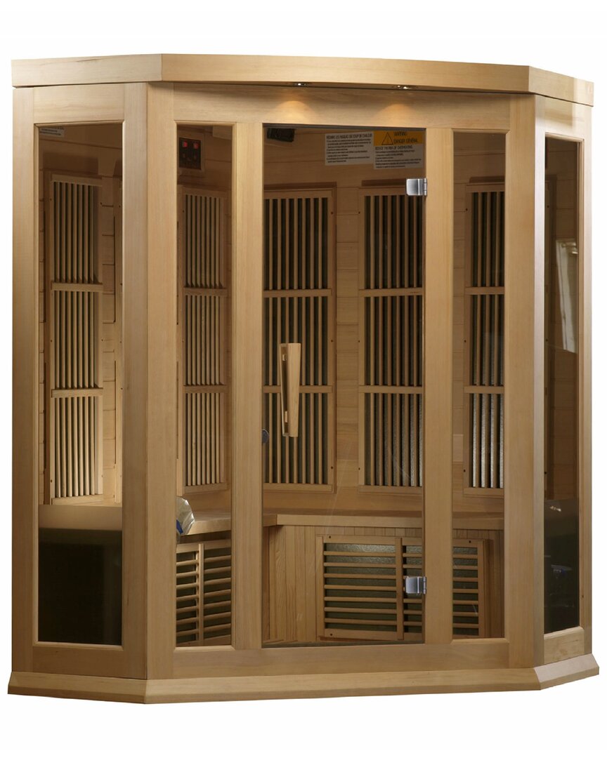 Maxxus Sauna 3-person Corner Low Emf Far Infrared Sauna In Natural | ModeSens