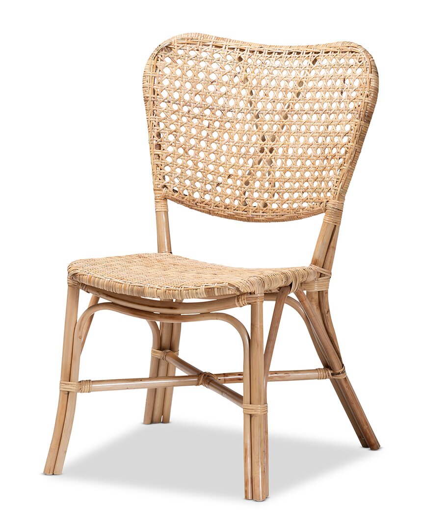 Baxton Studio Nadira Rattan Dining Chair In Brown | ModeSens