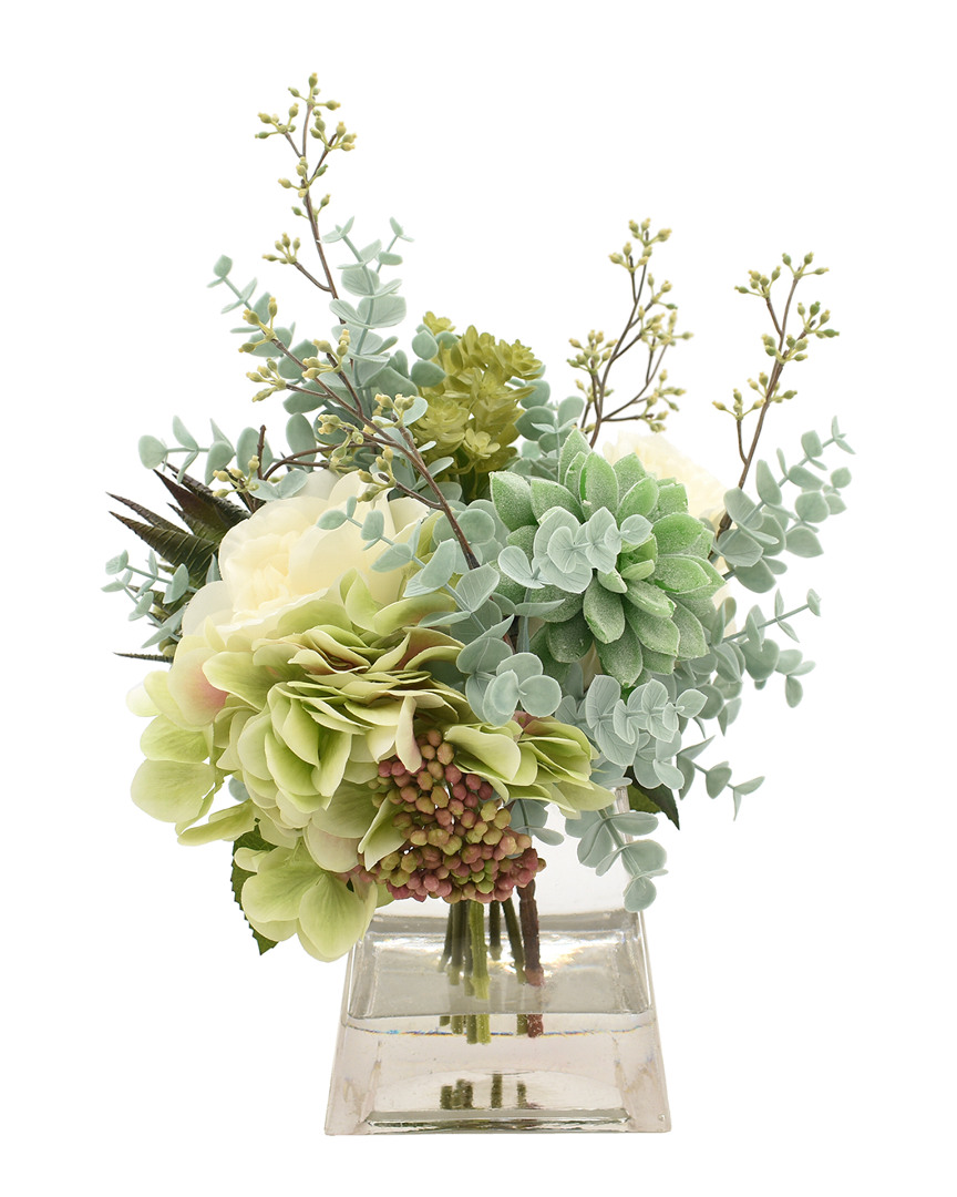 Creative Displays Cream And Green Peonies, Hydrangea, Succulent ...
