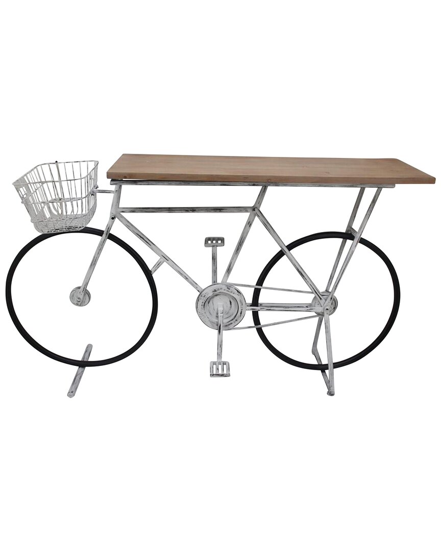 Sagebrook Home Bicycle Console Table In White | ModeSens