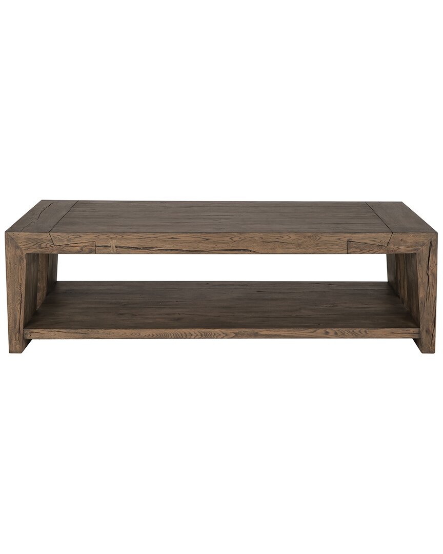 Classic Home Troy 60in Oak Wood Coffee Table In Brown | ModeSens