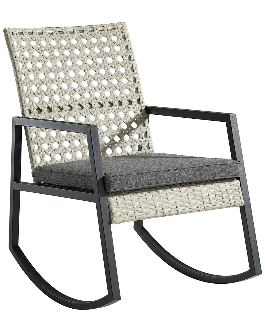 Hewson Modern Patio Rattan Outdoor Rocking Chair | ModeSens