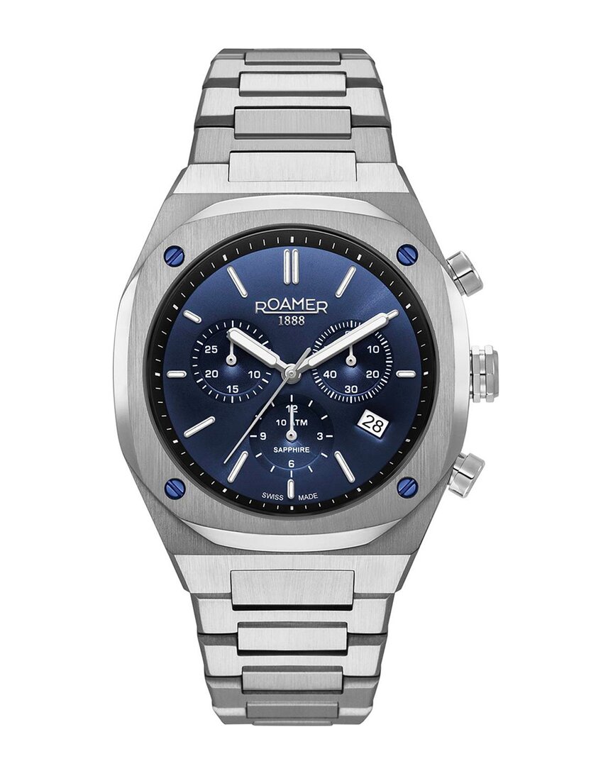 Roamer Men's Stingray R7 Chrono 40mm Quartz Watch In Silver | ModeSens