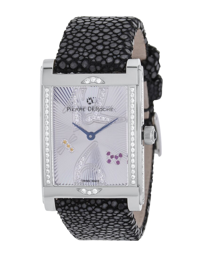 Pierre Deroche Shinypebbles Butterfly Quartz Ladies Watch Shp30008aci1 ...