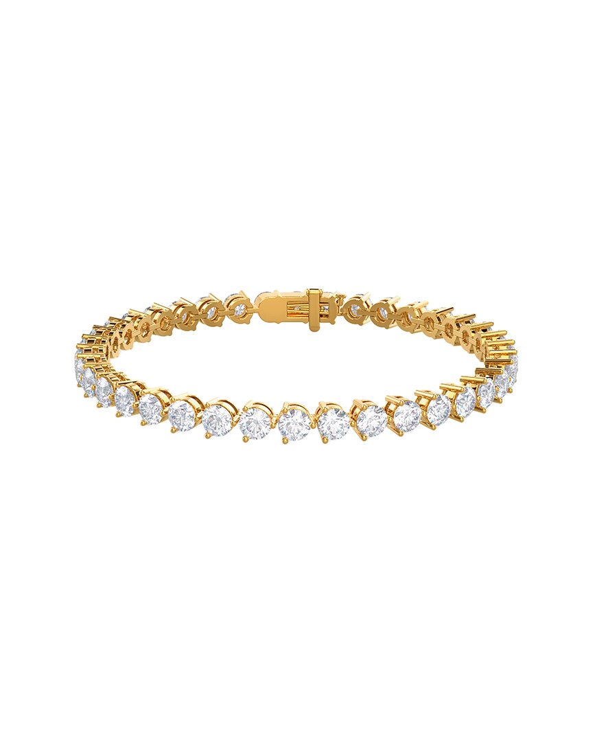 Lab Grown Diamonds 14k 10.00 Ct. Tw. Lab-grown Diamond Tennis Bracelet In Gold | ModeSens